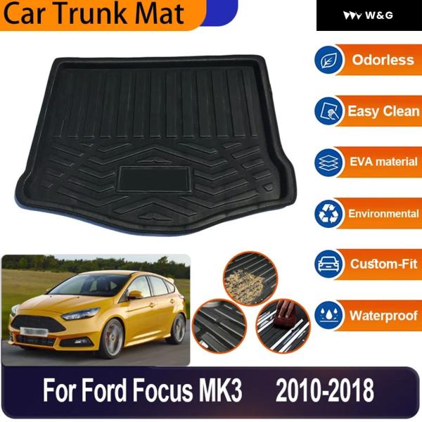 フォード フォーカス 3 MK3 アクセサリー 2010~2018 2012-15 トランク マット フルカバー トランク カーゴトレイ EVA素材 カーパーツ カスタムパーツ アクセサリー 交換用部品Hign-concerned Chem...