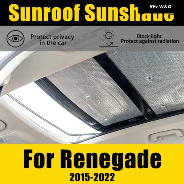 2PCS 車用サンルーフサンシェード ジープ レネゲード 2015~2019-22 ルーフサンスクリーン 断熱 フロントガラス パーツ 車用 ステッカー カスタムパーツ アクセサリー 交換用部品Hign-concerned Chemical...