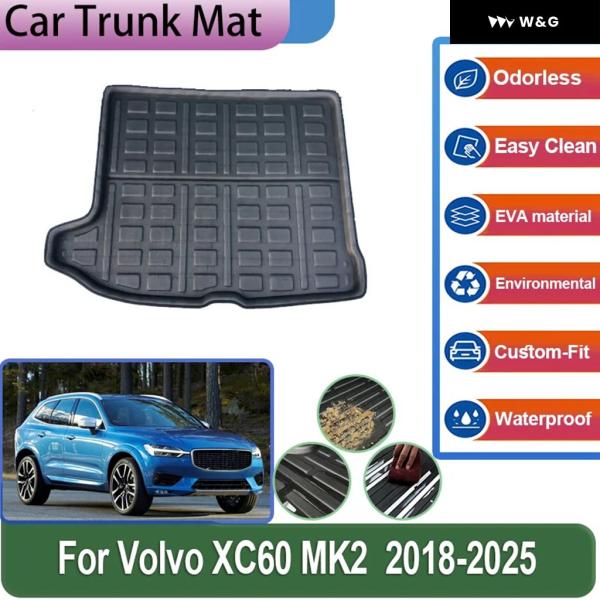 車用リア トランク フロアマット ボルボ XC60 2019 アクセサリー 2018~2025 防水 ブーツ カーゴ EVA素材 トランク カーペット 収納 パッド カスタムパーツ アクセサリー 交換用部品Hign-concerned Ch...