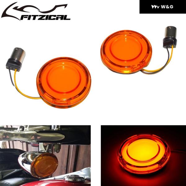 2X オートバイ バイク フロントバレット スタイル 1156ランニングブレーキコン バージョン LEDライト ハーレー ツーリング ロードキング スポーツスター XL ソフテイル ダイナBattery Included:NoHign-co...