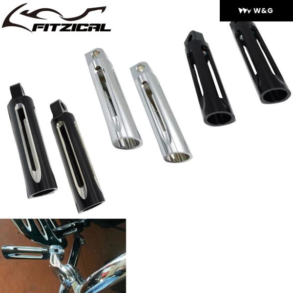 オートバイ バイク オス マウント フットペグ フットレスト ブラック/クローム アルミ ハーレー スポーツスター XL ツーリング グライド ダイナ ファットボブ ソフテイル カスタムHign-concerned Chemical:Non...