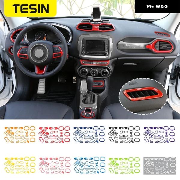 12個 ABS レッド 車内装飾カバートリムステッカーアクセサリー ジープ レネゲード 2016-22 カスタム パーツ アクセサリーHign-concerned Chemical:NoneSticker Placement:Suite K...