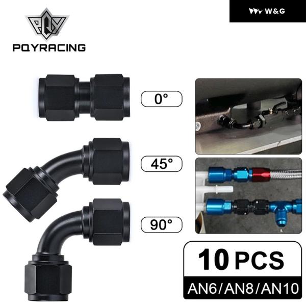 10個汎用0 45 90度AN6 AN8 AN10メス AN6 AN8 AN10メス油圧ホースエルボオイルクーラーフィッティングホースフィッティング カスタム パーツ アクセサリーSpecial Features:Weld-free con...