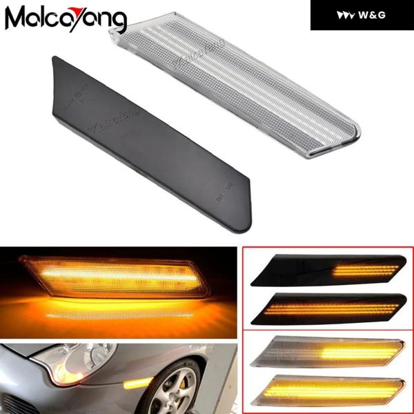 2個 LED 流れる ウィンカーライト ブリンカー マーカーランプ ポルシェ 997 911 カレラ ターボ ポルシェ ボクスター ケイマン 987 カスタム パーツ アクセサリーHign-concerned Chemical:NoneFo...