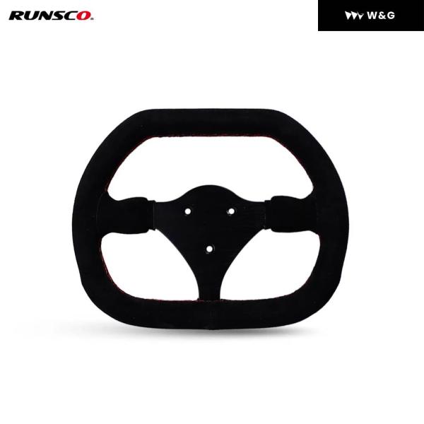 270MMフラットステアリングホイール スエード レーシングカート/ゲームリム PCD:3X50MM ステッチ レッド/ブルー/イエロー 5160 カスタム パーツ アクセサリーHign-concerned Chemical:NoneBra...