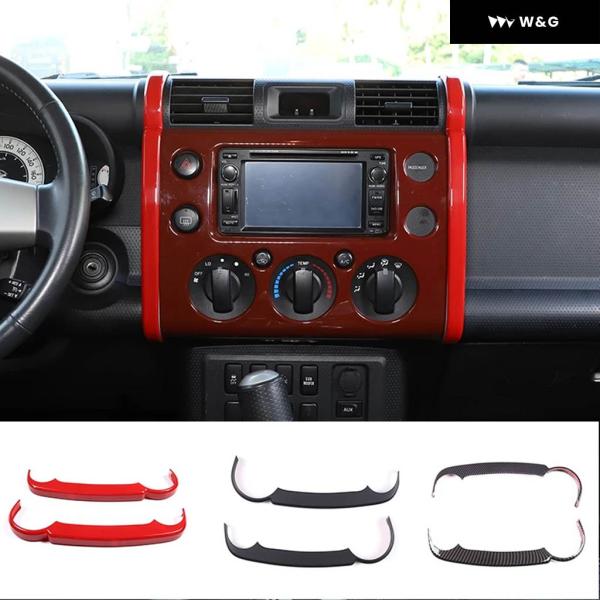 トヨタ FJ クルーザー 2007-2021 ABS カーセントラルコントロールナビゲーションスクリーンサイドトリムストリップステッカー自動車内装アクセサリー カスタム パーツ アクセサリーItem Weight:148gExternal ...