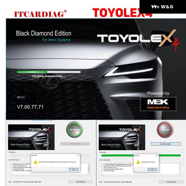 2024年式TOYOLEX4 TOYOLEX 4 BDE IMMO OFFソフトウェア トヨタ レクサス 日野N04 ECU 第1世代 第2世代 第3世代ファイル対応 カスタム パーツ アクセサリーHign-concerned Chemic...