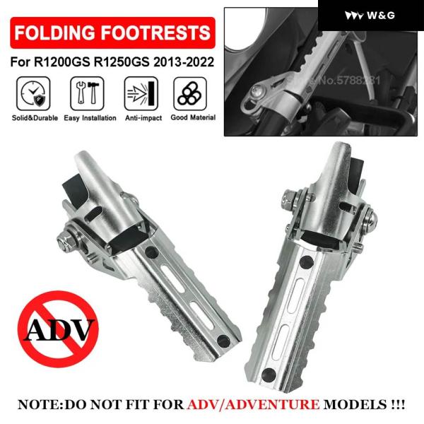 22MM-25MM クランプ フットレスト BMW R1200GS R1250GS GS R1250 R1200 2013-2022 オートバイ バイク フロント ドライバー 折りたたみ式フットレスト フットペグ カスタム パーツ アクセサ...