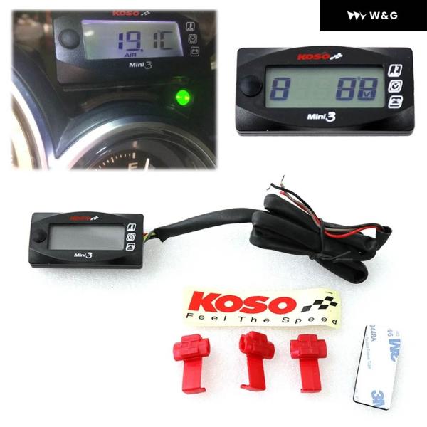 MINI 3 IN 1 LEDディスプレイ KOSOメーター エア温度+時間+電圧計 オートバイ バイク アクセサリー ブラケット付き カスタム パーツ アクセサリーHign-concerned Chemical:NoneBrand Nam...