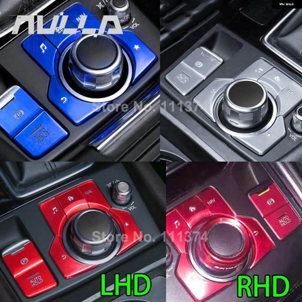 7枚 RHD/LHD マツダ 3 6 CX-5 CX-9 2016-2020 センター コンソール ステッカー 電子ハンドブレーキ マルチメディア ボタン カバー トリム カスタム パーツ アクセサリーHIGN-CONCERNED CHEM...