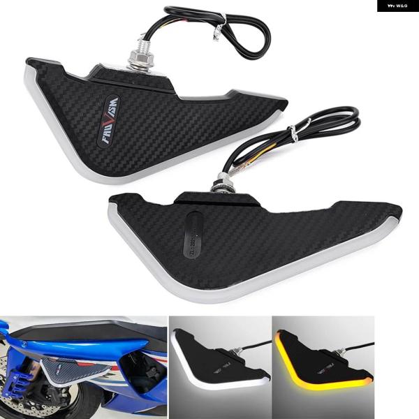 フロント フェアリング 空力 ウィングレット サイドスポイラー スズキ GSX-R600 750 1000 125 GSX-250R GSXS1000F 装飾 ダイナミックウイング キット カスタム パーツ アクセサリーProtective...