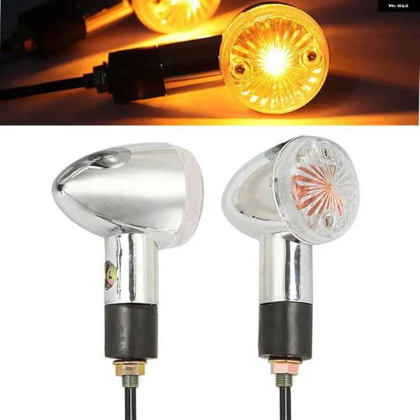 バイク アンバー バレットウィンカー ハーレー ソフテイル ダイナ スポーツスター V-ROD/ ホンダ シャドウ VT 750 1100 VTX GL カスタム パーツ アクセサリーBattery Included:NoHigh-conc...