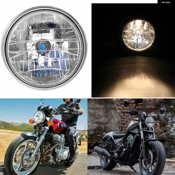 7インチ バイク ラウンドランプ ヘッドライト ヘッドランプ ヘッドライト ホンダ CB400 CB500 CB1300 ホーネット 250 600 900 VTEC VTR カスタム パーツ アクセサリーHigh-concerned ch...
