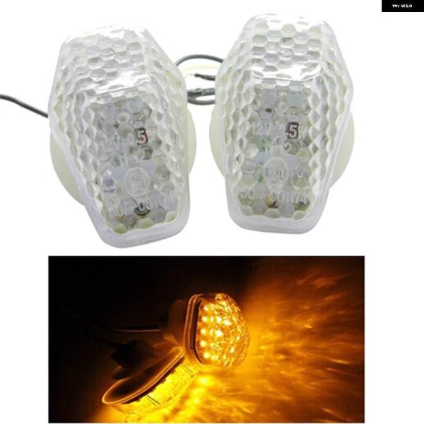 クリア ピュア レント バイク LED マウント フラッシュ ウィンカー インジケーター テール ウィンカー ライト SV1000S 2003 - 07 カスタム パーツ アクセサリーBattery Included:NoBrand Nam...