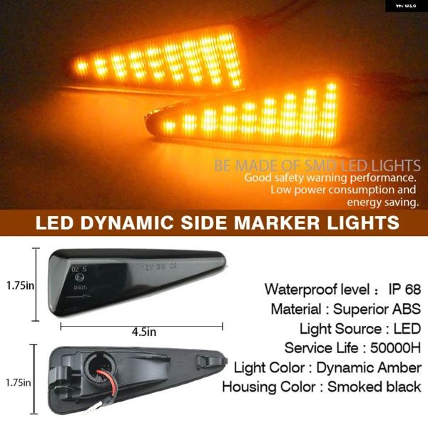 ダチア サンデロ 2008-2011用 LEDダイナミック フェンダーサイドマーカーウィンカーライト シーケンシャルブリンカー インジケーター ランプ カー カスタム パーツ アクセサリーHigh-concerned chemical:No...