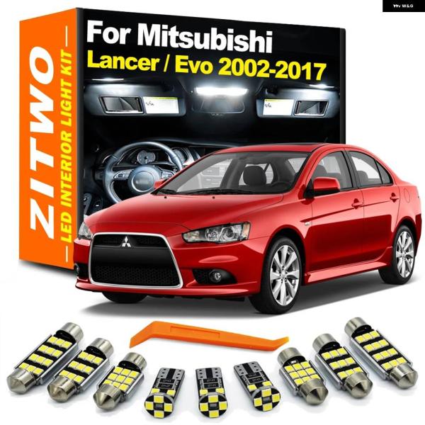 LED バルブ 室内灯キット 三菱 ランサーエボリューション 7 8 9 10 VII VIII IX X 2002-2015 2016 2017 カスタム パーツ アクセサリーHigh-concerned chemical:NoneSiz...