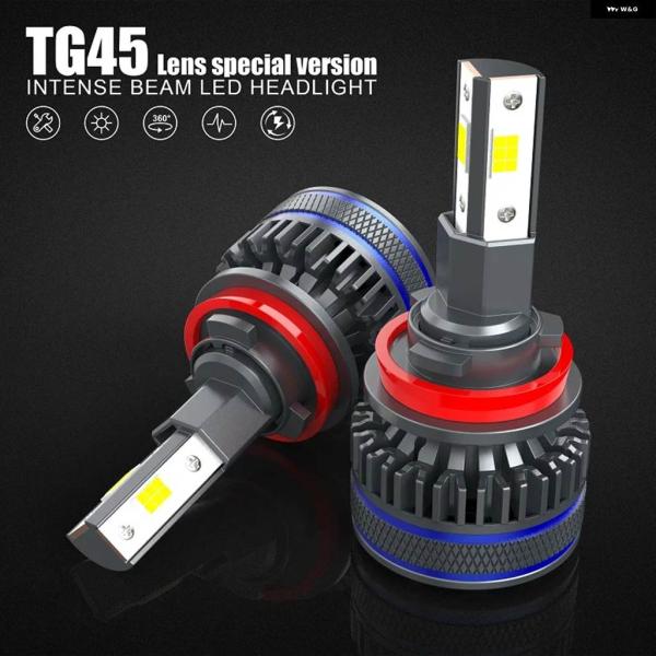 EURS H7 LED ヘッドライト H8 H9 H11 9005 HB3 9006 HB4 9012 D2レンズ 専用車用 電球 デュアルレンズ スーパースポットライト ヘッドランプ 12V カスタム パーツ アクセサリーHigh-con...
