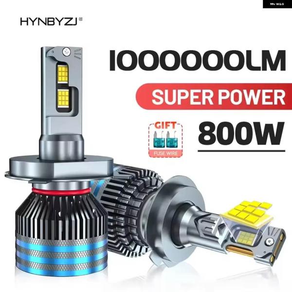 800W 1000000LM H4 H7 H11 LED バルブ CANBUS H1 H8 HB3 HB4 HIR2 9005 9006 9012 H13 9007 9008 パワーカー ヘッドライト ライト 6000K カスタム パーツ ...