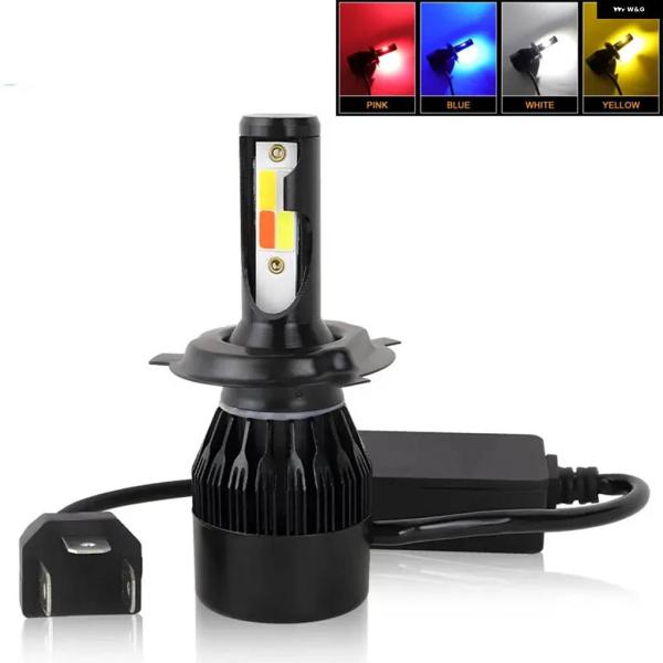 4色ストロボS2 バルブ カー ヘッドライト H4 H7 LED カー ヘッドライト ランプカー点滅 フォグライト H8 H9 H11 9005 9006 LED フォグライト バルブ カスタム パーツ アクセサリーHigh-concern...