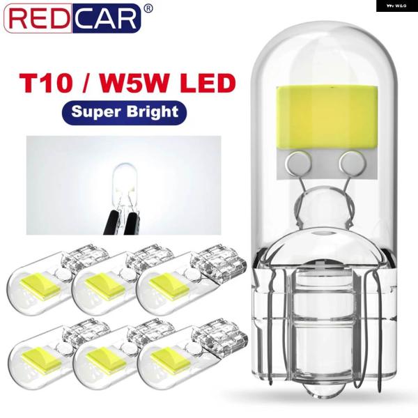 2個 /6個 W5W T10 LED バルブ CANBUS W5W サファイア COB ドライバー LED ウェッジ バルブ 6000K 168 194 LED 5W5 車内ドーム読書灯 カスタム パーツ アクセサリーFor Vehicle...