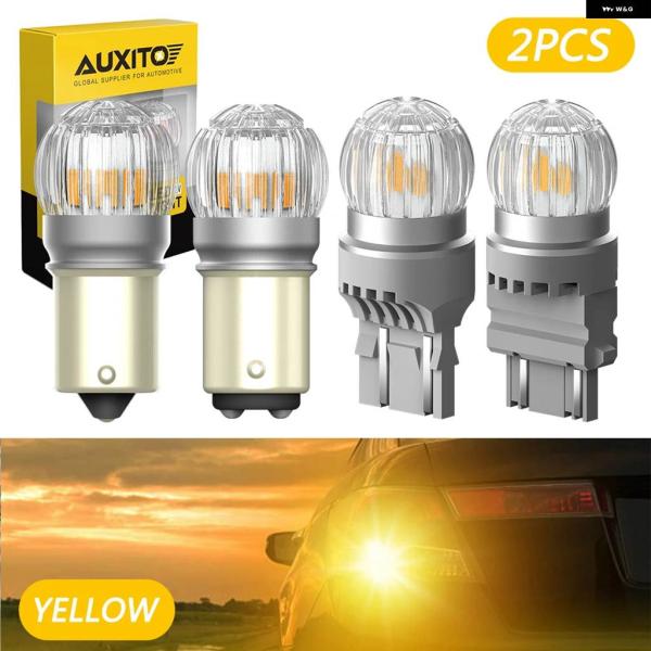 300% イエロー LED 1156 P21W BA15S BAY15D T20 7440 W21W 7443 ターン リバース DRL CANBUS シグナル ライト 12V 3030SMD 360 カスタム パーツ アクセサリーHigh...
