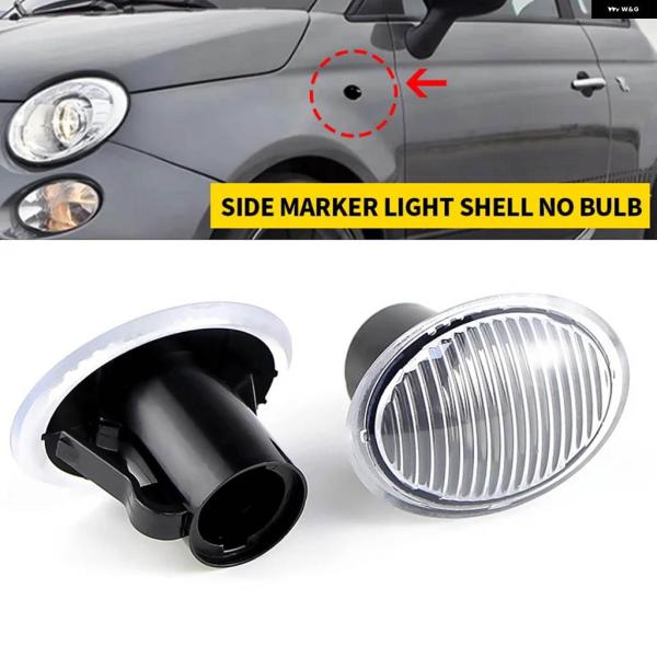 FIAT 500MASERATID KA2009-2016LANCIA LYBRAYPSILONALFA 4C ウインカー サイド マーカーライト カバー シェル バルブ なし カスタム パーツ アクセサリーHigh-concerned c...