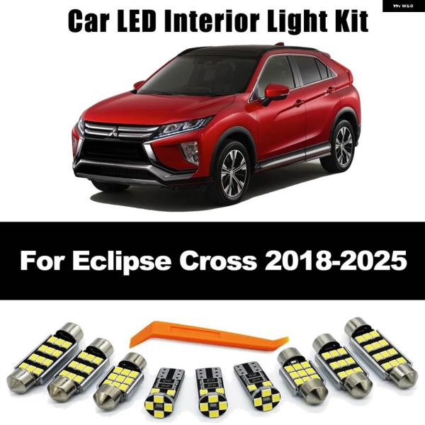 三菱 エクリプスクロス 2018 - 25 11個 車用 CANBUS LED バルブ 室内灯キット カスタム パーツ アクセサリーHigh-concerned chemical:NoneSize:36mmFor Vehicle Brand...