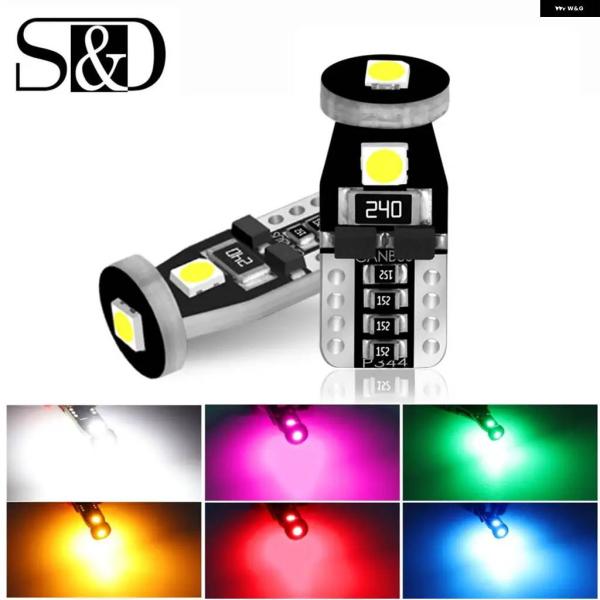 T10 W5W LED 電球 2個 セット CANBUS 対応 車用クリアランスライト 読書灯 ドームドア 電球 白 赤 黄 緑 青ピン ク カスタム パーツ アクセサリーFor Vehicle Brands/Model:Universal...