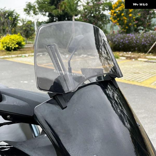 BMW カワサキ ヤマハ ホンダ スズキ 汎用 バイク 用ウインドシールドエクステンション スポイラー クランプオン式 ウインドスクリーン デフレクター カスタム パーツ アクセサリーItem Weight:0.3kgItem Height...