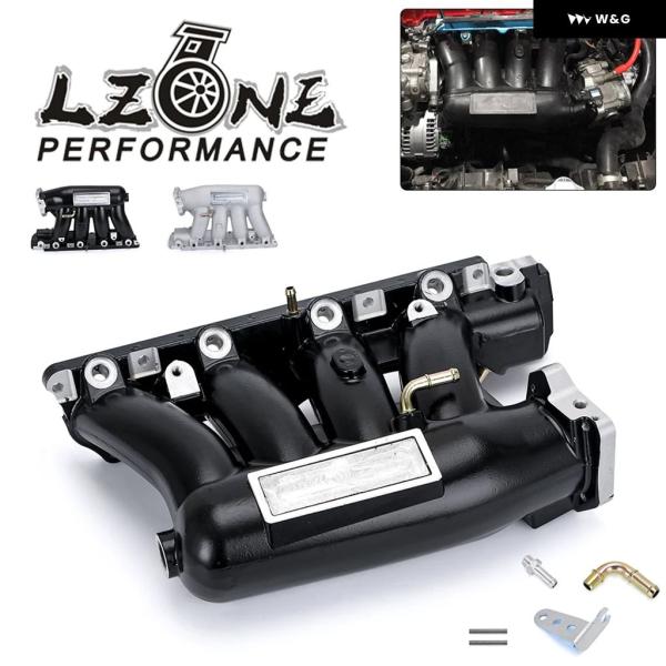 LZONE - アルミインテーク マニホールド 06-11 ホンダ シビック 04-08 アキュラ TSX K20Z3 シルバー/ブラック JR-IM52 カスタム パーツ アクセサリーHign-concerned Chemical:Non...