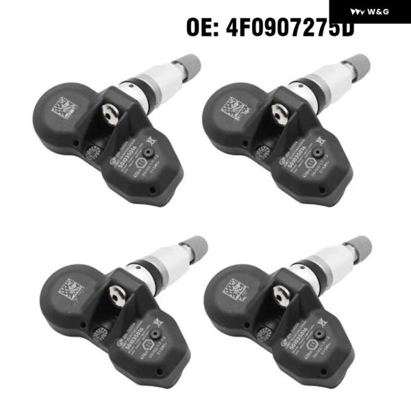 4個 車用タイヤ エア圧 モニターセンサー TPMS アウディ A6 2004-2010 A8 1999-2012 A4 03-09 Q7 07-14 カスタム パーツ アクセサリーHign-concerned Chemical:NoneV...