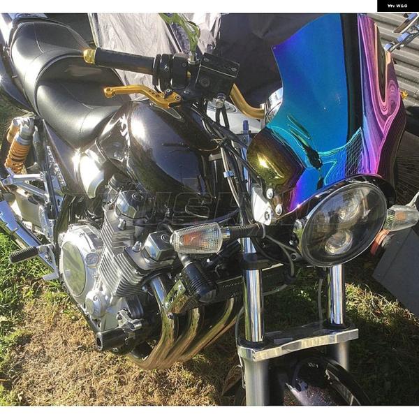 フロントガラス ウインドスクリーン スクリーン 1978 - 2019 ヤマハ SR400 SR 125 SR500 SR 400 500 250 125 ヘッドライト サイド マウント ブラケット カスタム パーツ アクセサリーHign-...