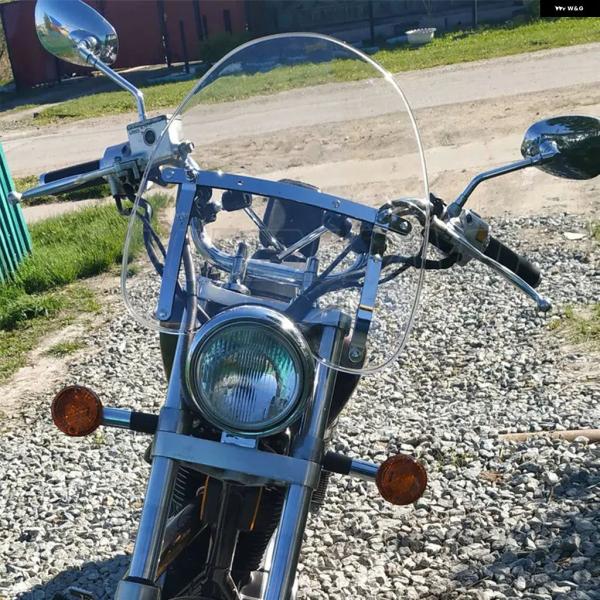 ウインドシールド 1981-2007 ヤマハ ビラーゴ 125 250 535 700 750 920 1000 1100 XV250 XV535 7/8インチ 1インチ ハンドルバー 固定スクリーン カスタム パーツ アクセサリーItem...