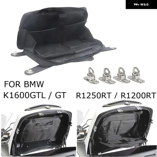 ブラック ツアーパック オートバイ バイク オーガナイザー 蓋収納 バッグ BMW K1600GT K1600GTL R1250RT R1200RT LC 2021 2019 2018 カスタム パーツ アクセサリーProtective p...