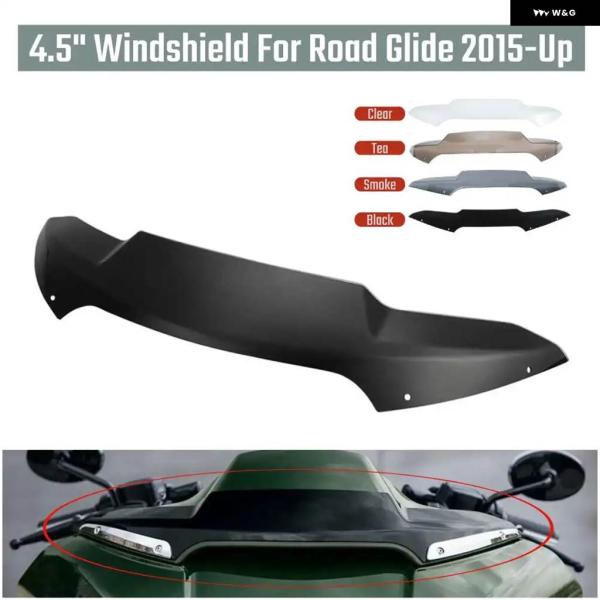 4.5インチ オートバイ 風防 ウィンドスクリーン フェアリング ウィンド ディフレクター ハーレー ツーリング ロードグライド FLTR ウルトラ FLTRU FLTRX CVO 15 カスタム パーツ アクセサリーHigh-concer...