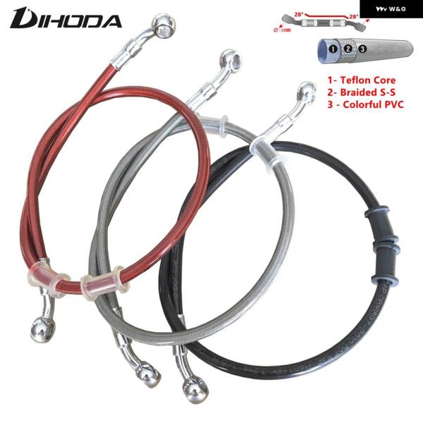 400MM - 1000MM オートバイ 油圧 ブレーキホース ライン ケーブル 10MM バンジョー スズキ カワサキ ヤマハ ホンダ パイプ ライン 編組 オイルホース カスタム パーツ アクセサリーSpecial Features:D...