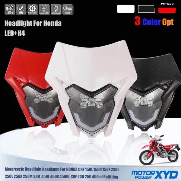 オートバイ LED ヘッドライト ヘッドランプ ホンダ CRF150L 150R 150F 230L 250L 250X 250M 300 450L 450X 450RL 取り付け カスタム パーツ アクセサリーHigh-concerned...