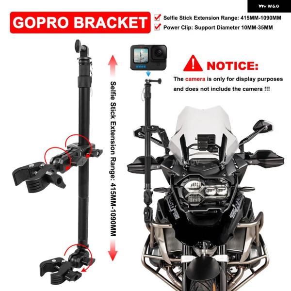 バイク パノラマセルフィースティック ステーブル スケーラブル GOPROドライビングレコーダー カメラ ホルダー ブラケット 汎用 バイク ツーリング カスタム パーツ アクセサリーHigh-concerned chemical:None...