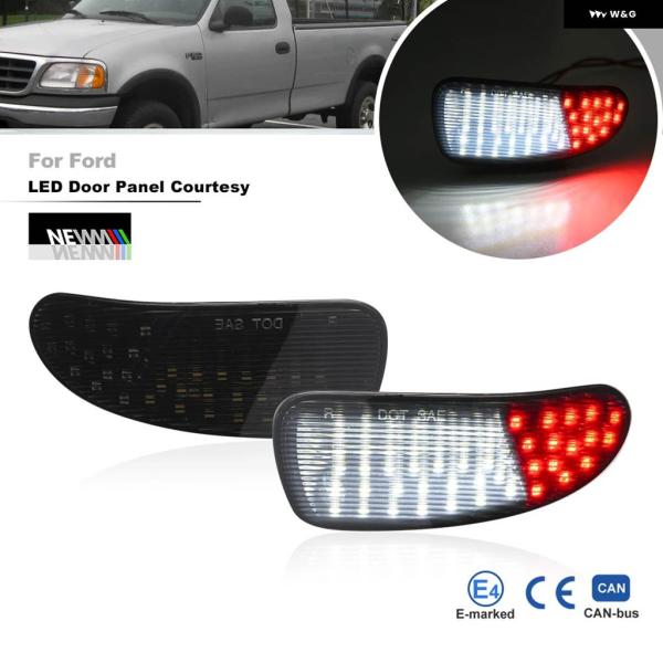 2LEDドアは フォード F-150 SVT F-250ウェルカムライト白/赤パドル車両アウトライトF65Z13B725AA カスタム パーツ アクセサリーHigh-concerned chemical:NoneFor Vehicle Br...