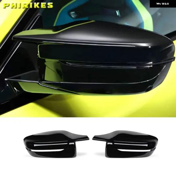 BMW 3シリーズ G20 G21 G28 320D 330E 330I 2019-2022 M4 スタイル 左ハンドル 右向け向けブラックサイドウイング リアビューカバー キャップ カスタム パーツ アクセサリーHigh-concerne...