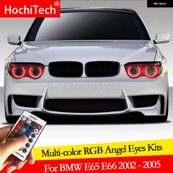 BMW E65 E66 フェイスリフト前745I 745LI 760LI 760I DAYTIME RUNNING LIGHT DRL ANGEL EYES LED RGBマルチカラーリングキット カスタム パーツ アクセサリーHigh-c...