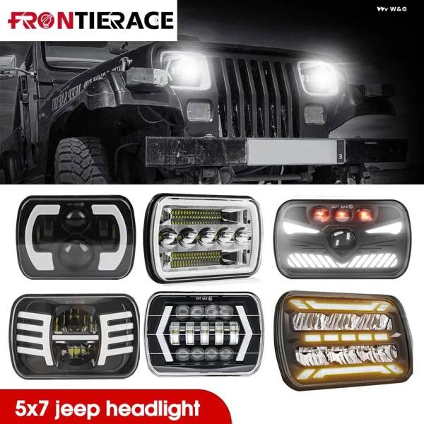 自動車 ヘッドライト FINDE 5X7/6X7 LED DRL EST トヨタ ピックアッププロジェクター トラック HI-LO BEAM HALO 300000LM 400W カーアクセサリー カスタム パーツ アクセサリーCar Br...