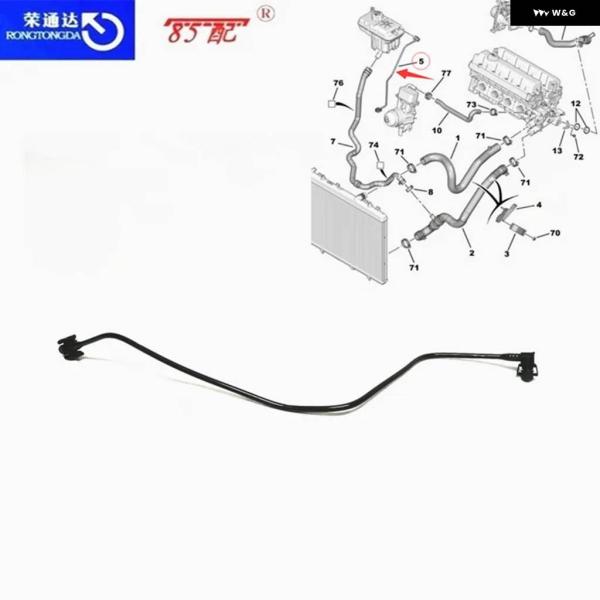 エクスパンションタンク パイプ 1323GP プジョー 508 シトロエン C5 ラジエーター 脱ガス用水管 カスタム パーツ アクセサリーOther Part Number:1323GPPlacement on Vehicle:front...