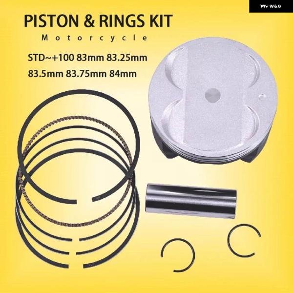 83MM 83.25MM 83.5MM 83.75MM 84MM バイク ピストンリング キット スズキ AN400 S R BURGMAN SKYWAVE DL650 SV650 DR350 カスタム パーツ アクセサリーHigh-con...