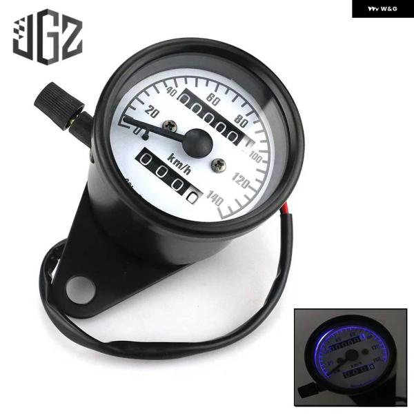 オートバイ スピード メーター オドメーター 12V バイク デュアルスピード メーター LED インジケーター タコメーターライト オートサイクル カフェレーサー カスタム パーツ アクセサリーSpecial Features:Point...