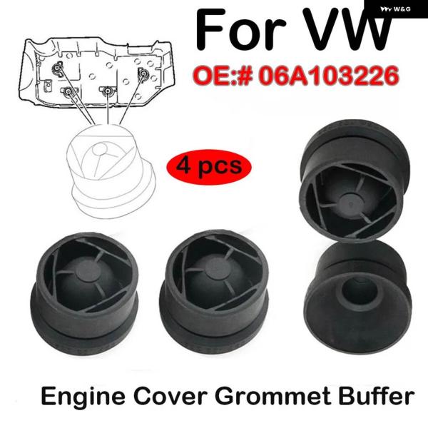 X4 エンジンカバー グロメット バッファー バンパーブロック VW フォルクスワーゲン ビートル ゴルフ 6 7 ジェッタ パサート B7 ポロ T5 T4 シロッコ シャラン ティグアン カスタム パーツ アクセサリーOrigin:Ma...