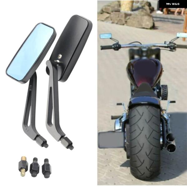 ブラック 8MM 10MM バイク用 長方形 バックミラー サイドミラー ハーレー クルーザー チョッパー ソフテイル ダイナ ブレイクアウト FXSB カスタム パーツ アクセサリーItem Weight:0.55kgModel Name...