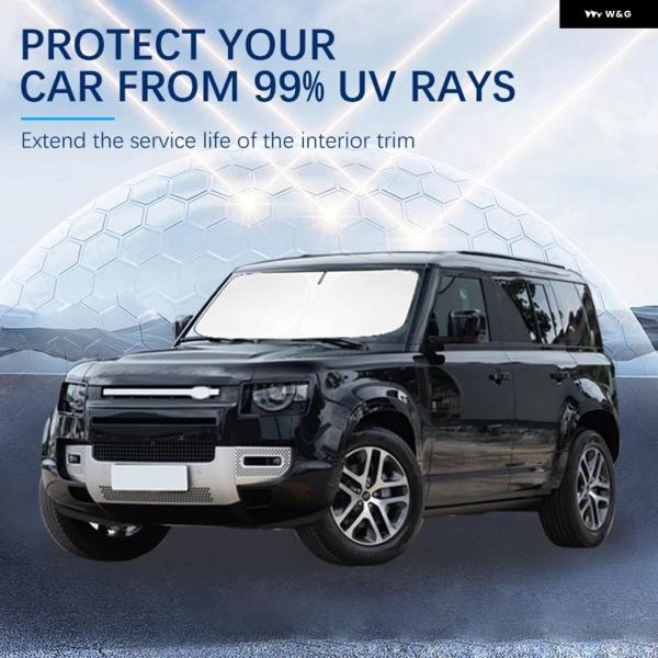 ランドローバー ディフェンダー 90 110 130 S 車用 フロントウィンドウサンシェード カバー フロントウィンドウ用 UVパラソル カスタム パーツ アクセサリーProduct application scenarios:Other...