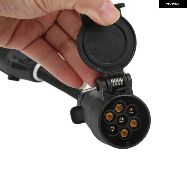 7ウェイ丸型トレーラープラグ アダプター 人間工学に基づいたコイル状 ケーブル ワイヤコネクタ導電性端子RV トラック コネクタ カスタム パーツ アクセサリーHigh-concerned chemical:NoneOrigin:Mainl...