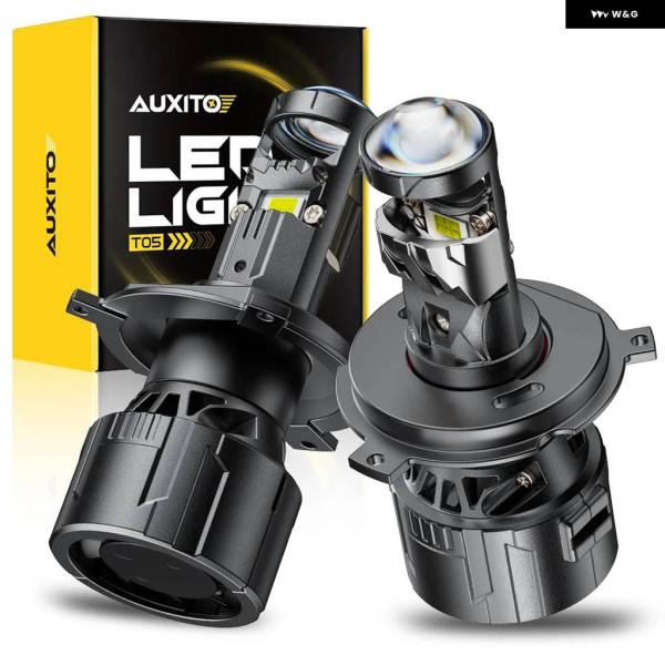 2個ターボH4バイLEDプロジェクター ヘッドライト 左 右ハンドル 車用9003 LEDランプハイ/ロービームHDレンズ スポットライト25000LM カスタム パーツ アクセサリーHigh-concerned chemical:None...